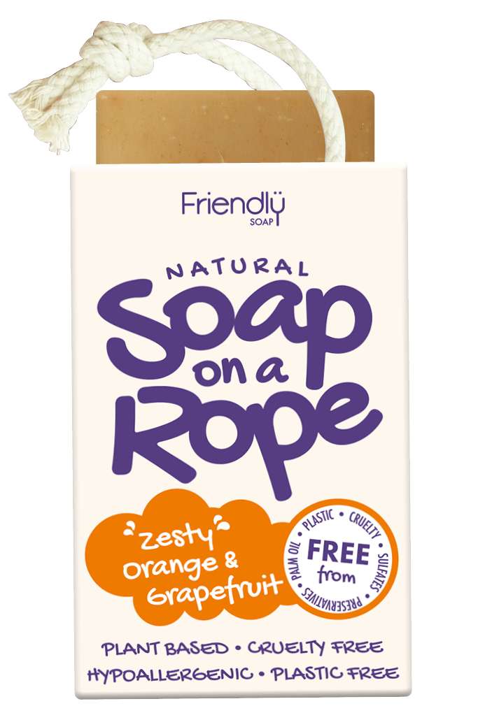 Friendly Soap Zesty Orange & Grapefruit Soap on a Rope | Posh Soaps